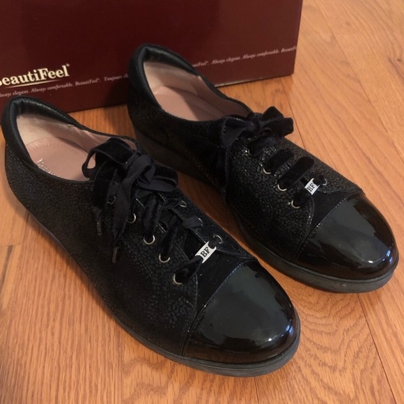 Beautful Feel | Shoes | Beautiful Feel Cella Black Leo Print Suede ...